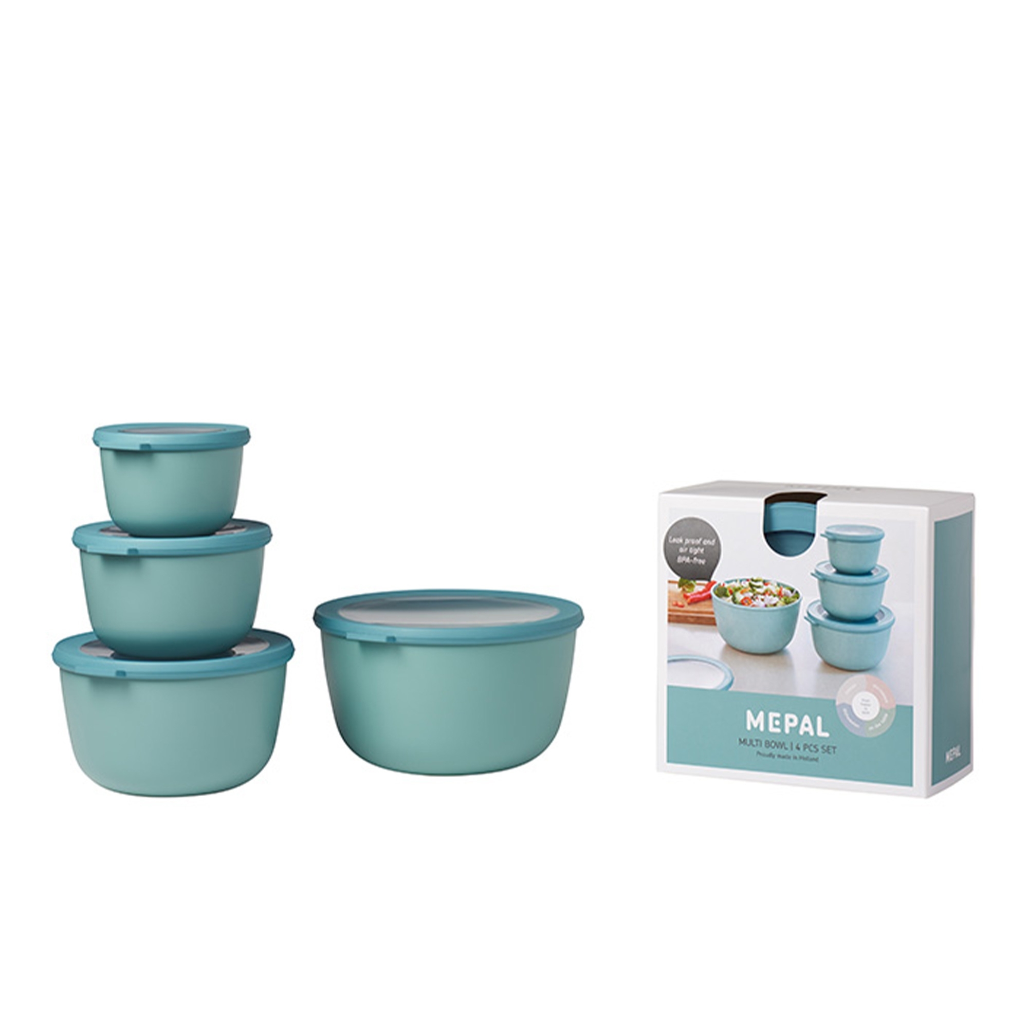 Mepal - Cirqula Multischüssel rund hoch Set 4-teilig - verschiedene Farben
