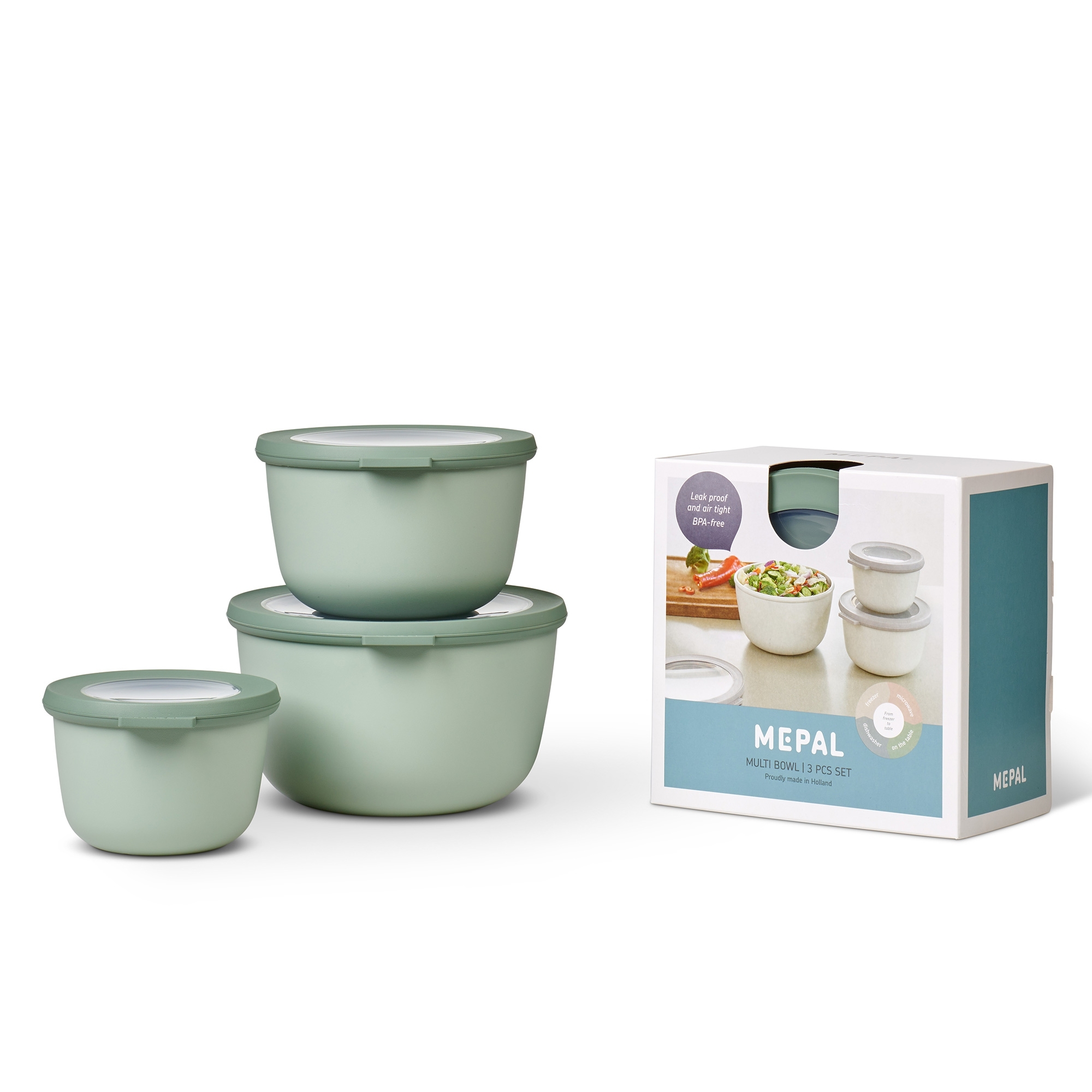 Mepal - Cirqula Multischüssel rund hoch Set 3-teilig - verschiedene Farben